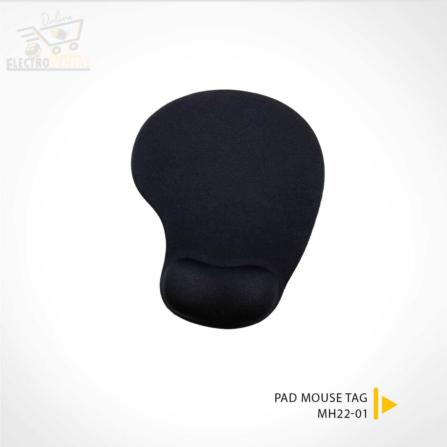 «MH22-01» PAD MOUSE TAG CON APOYO NEGRO