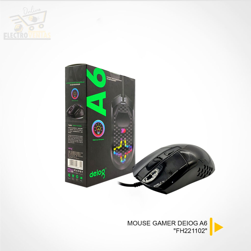 “FH221102” MOUSE GAMER DEIOG A6 – VENTAS POR MAYOR BOLIVIA
