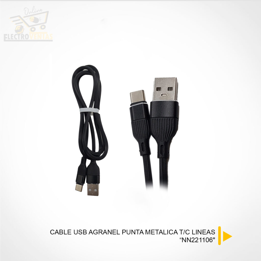 (OFERTA) «NN221106» CABLE USB PUNTA METALICA T/C LINEAS