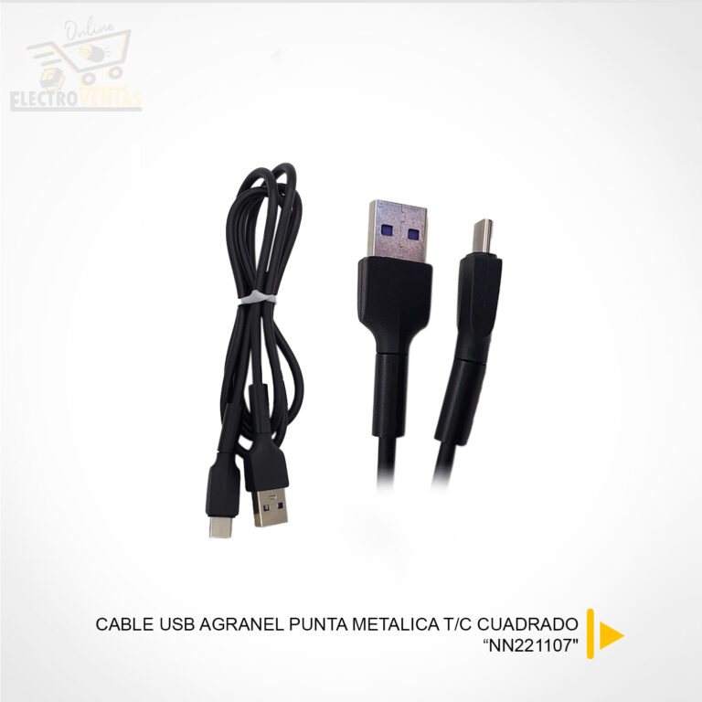 “NN221107” CABLE USB PUNTA METALICA T/C CUADRADO
