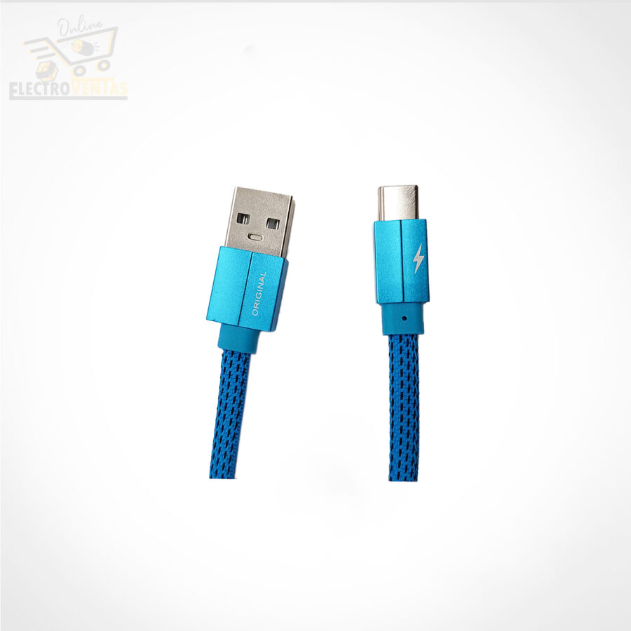 (OFERTA) «NN221111» CABLE USB REFORZADO PUNTA METALICA T/C CAJA AZUL