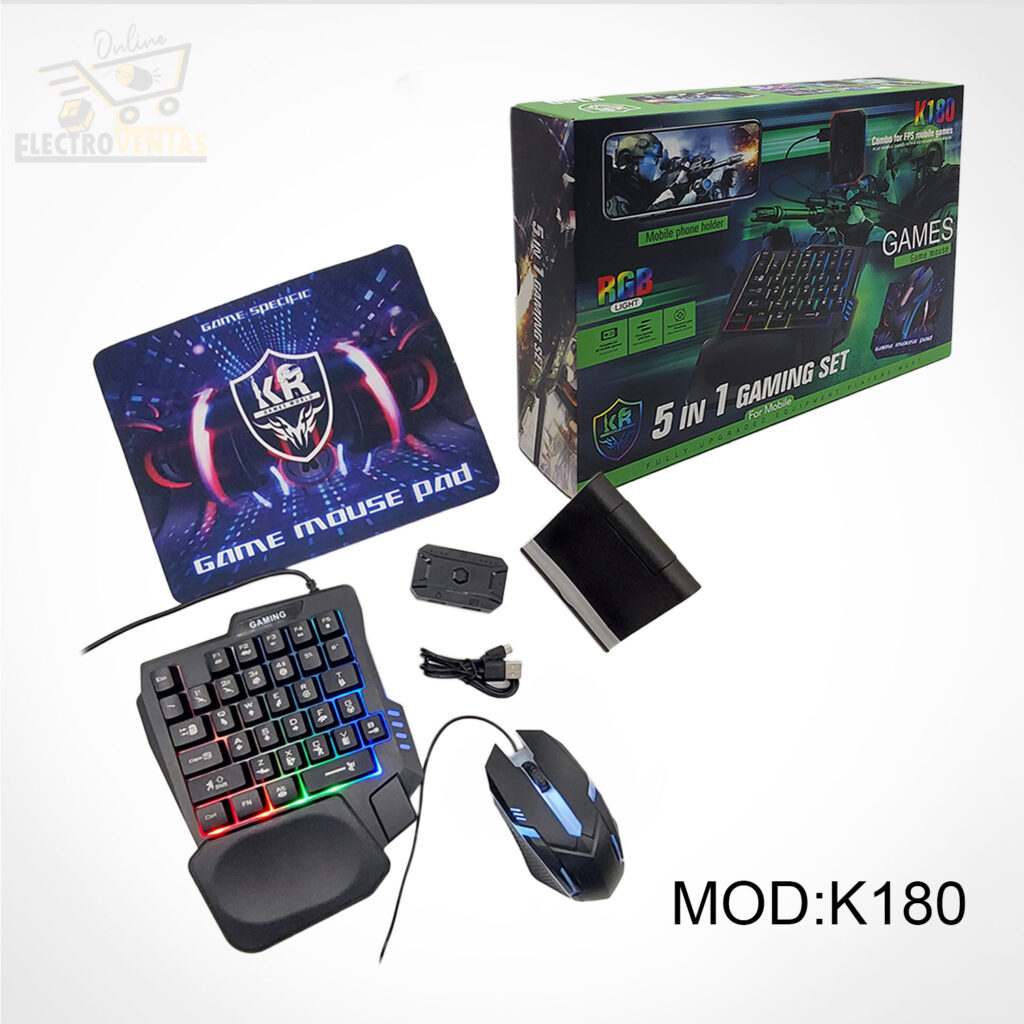 (OFERTA)»KR221201″ SET GAMER 5 EN 1