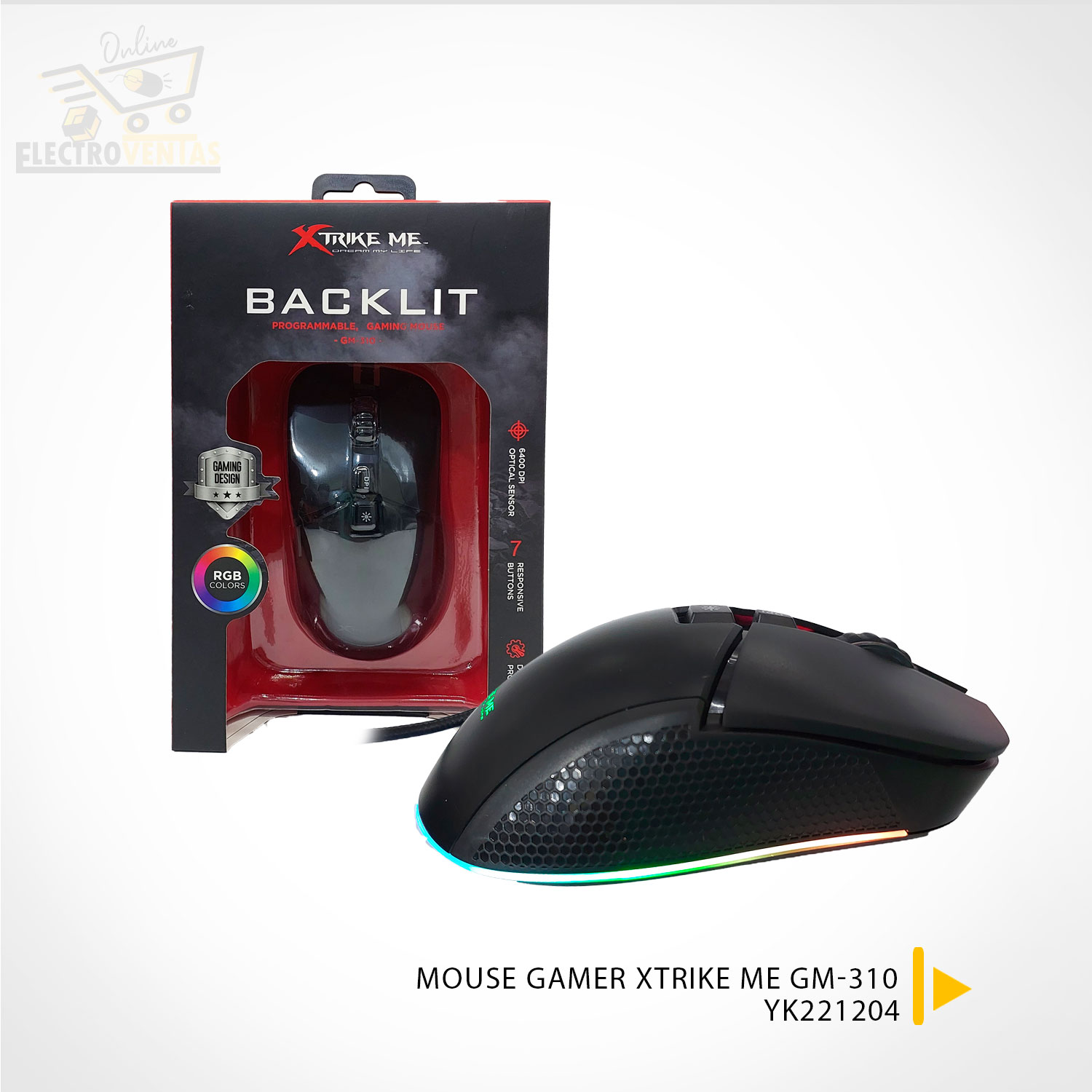 “YK221204” MOUSE GAMER XTRIKE ME GM-310 – VENTAS POR MAYOR BOLIVIA
