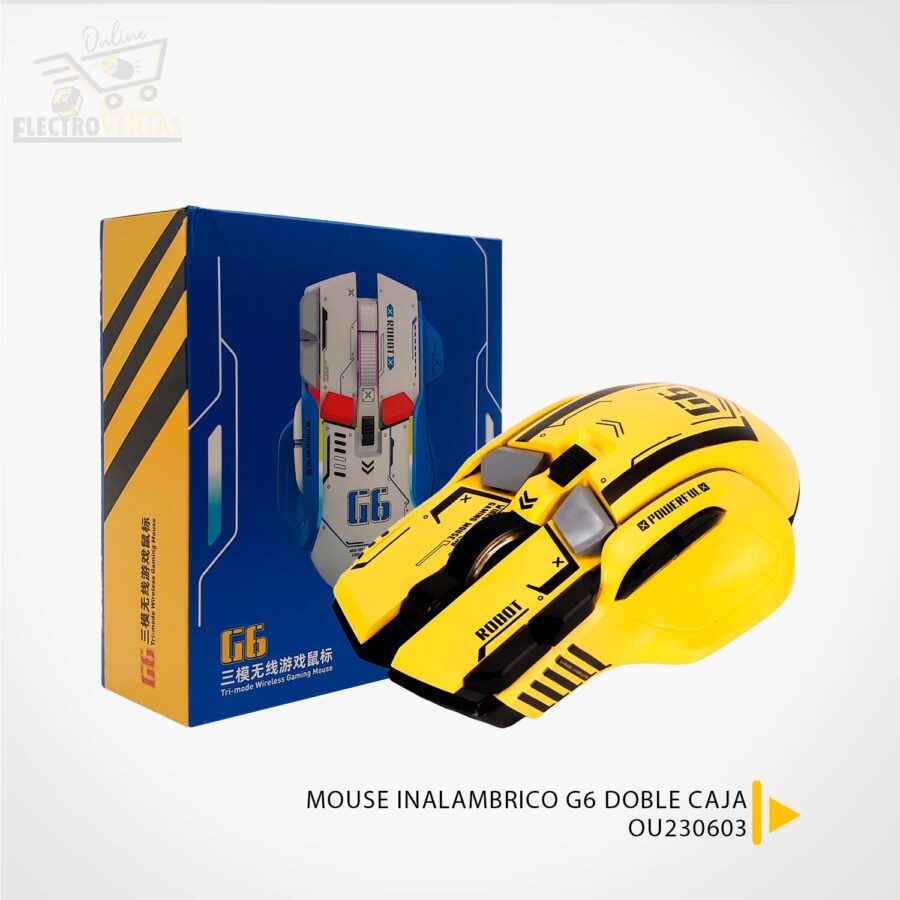 (OFERTA)»OU230603″ MOUSE INALAMBRICO G6 DOBLE CAJA