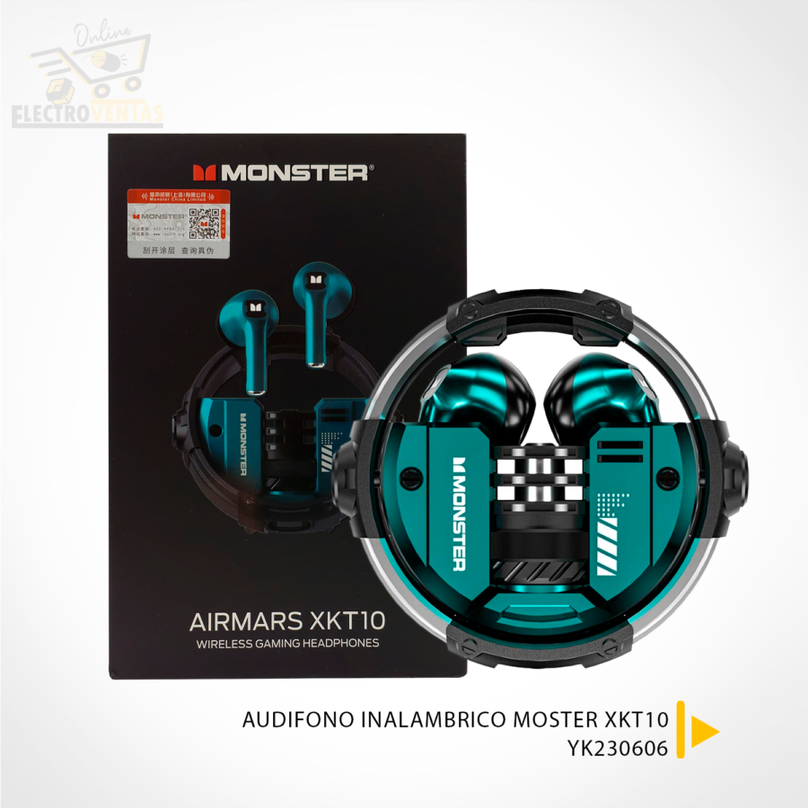 (OFERTA) «YK230606» AUDIFONO INALAMBRICO MONSTER XKT10