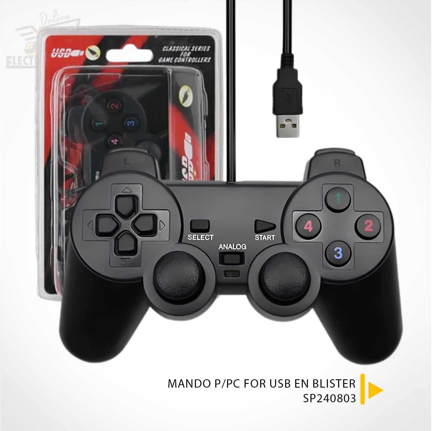 (OFERTA) «SP240803» MANDO P/PC FOR USB EN BLISTER